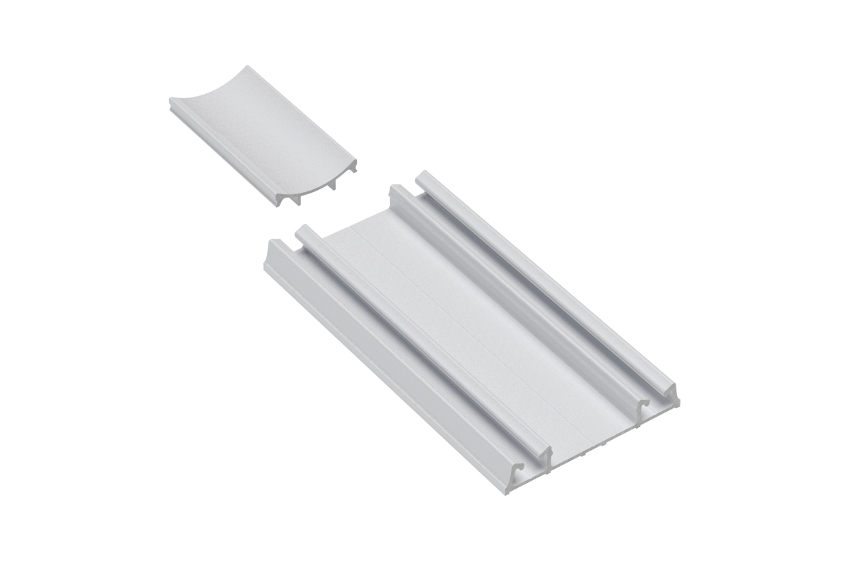 Aluminum profile masking cover PRO, L=2,35 m, white colour - GTV