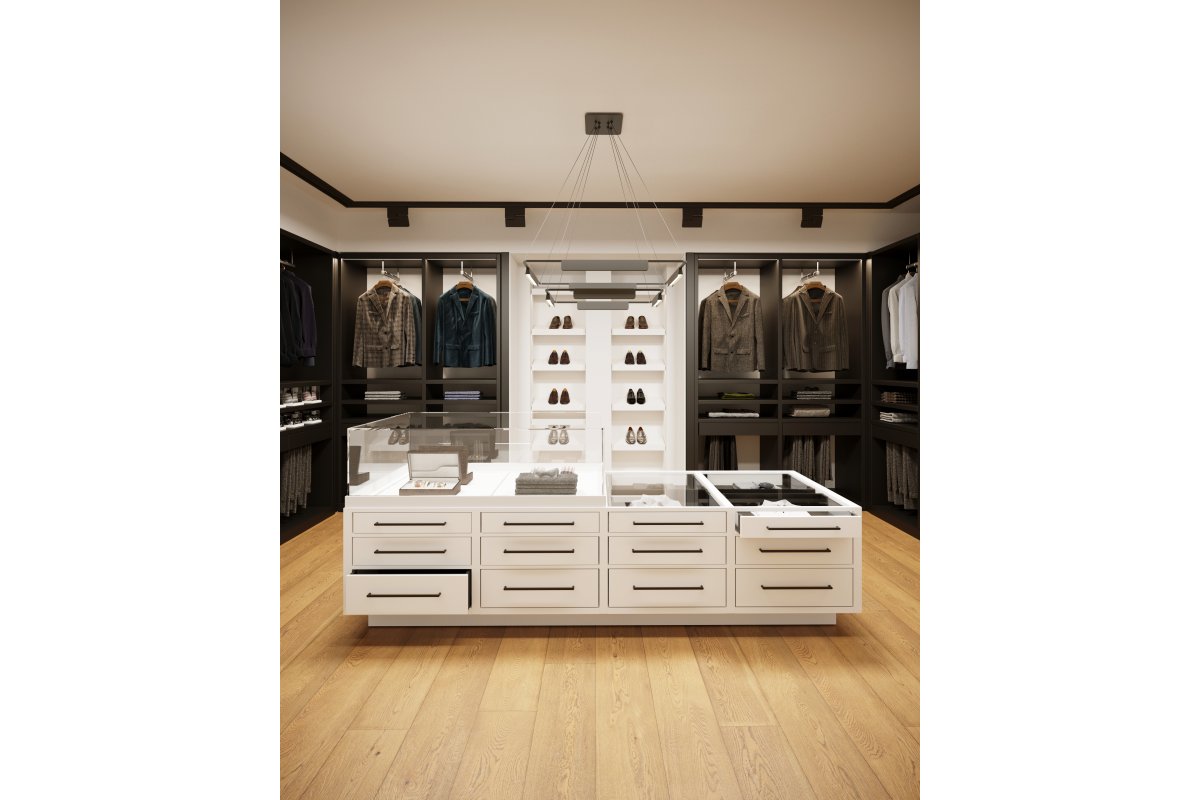 GTV AXIS PRO drawer H=116, L=500, soft-close, side with glass ...